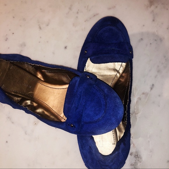 BCBGeneration | Shoes | Bcbg Cobalt Blue Suede Slip On Flats Size 8 ...